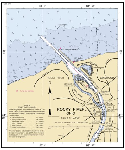 Rocky River Ohio Map by National Oceanographic & Atmospheric ...
