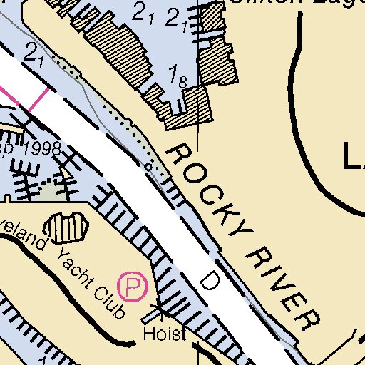 Rocky River Ohio Map by National Oceanographic & Atmospheric ...
