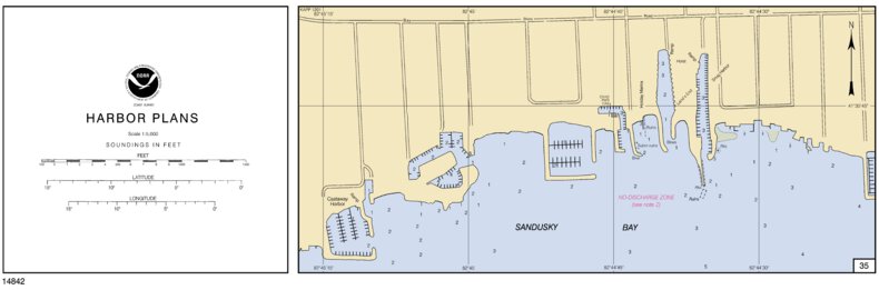Harbor Plans Number Four 35 Map by National Oceanographic & Atmospheric ...