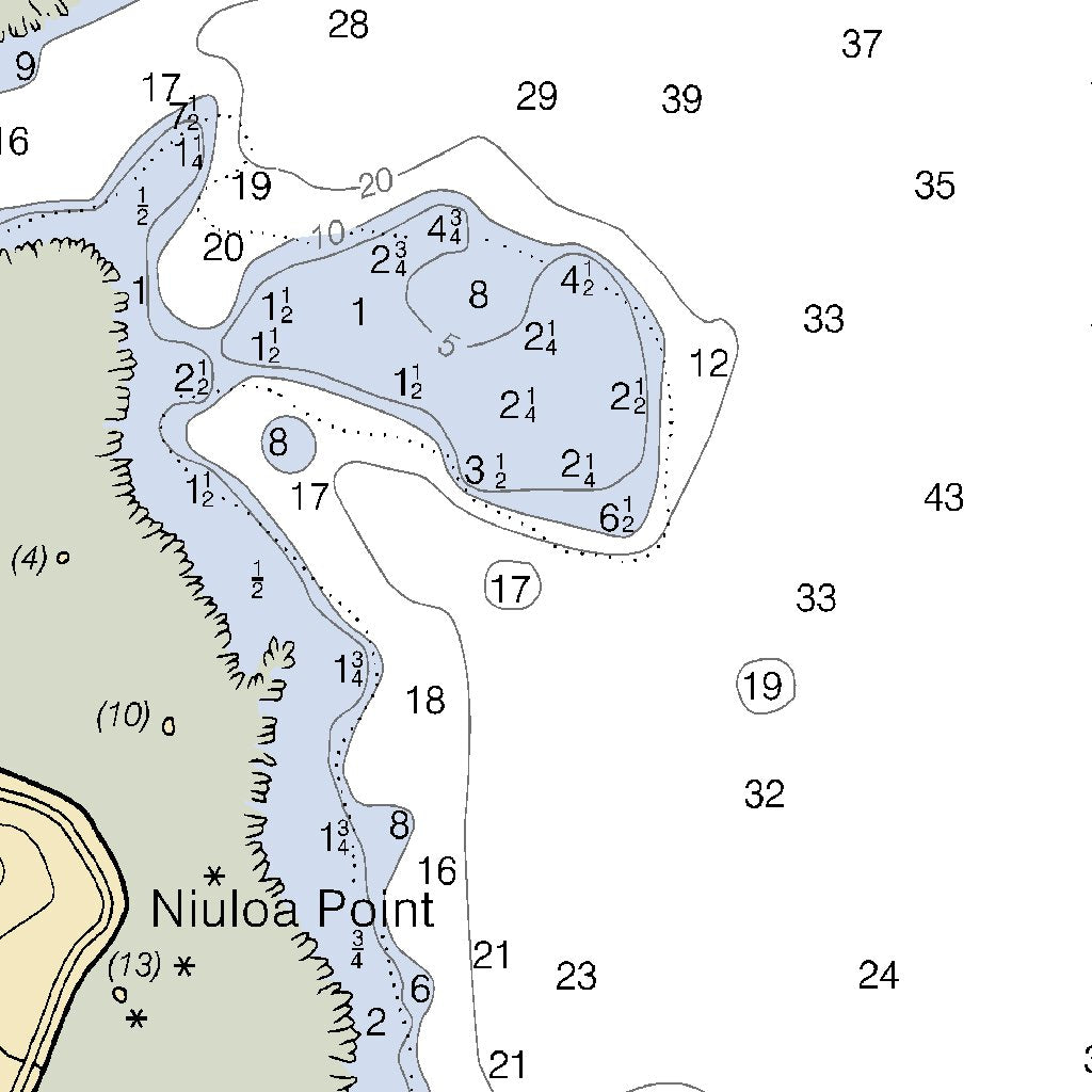 Samoa Islands Pago Pago Harbor Map by National Oceanographic ...
