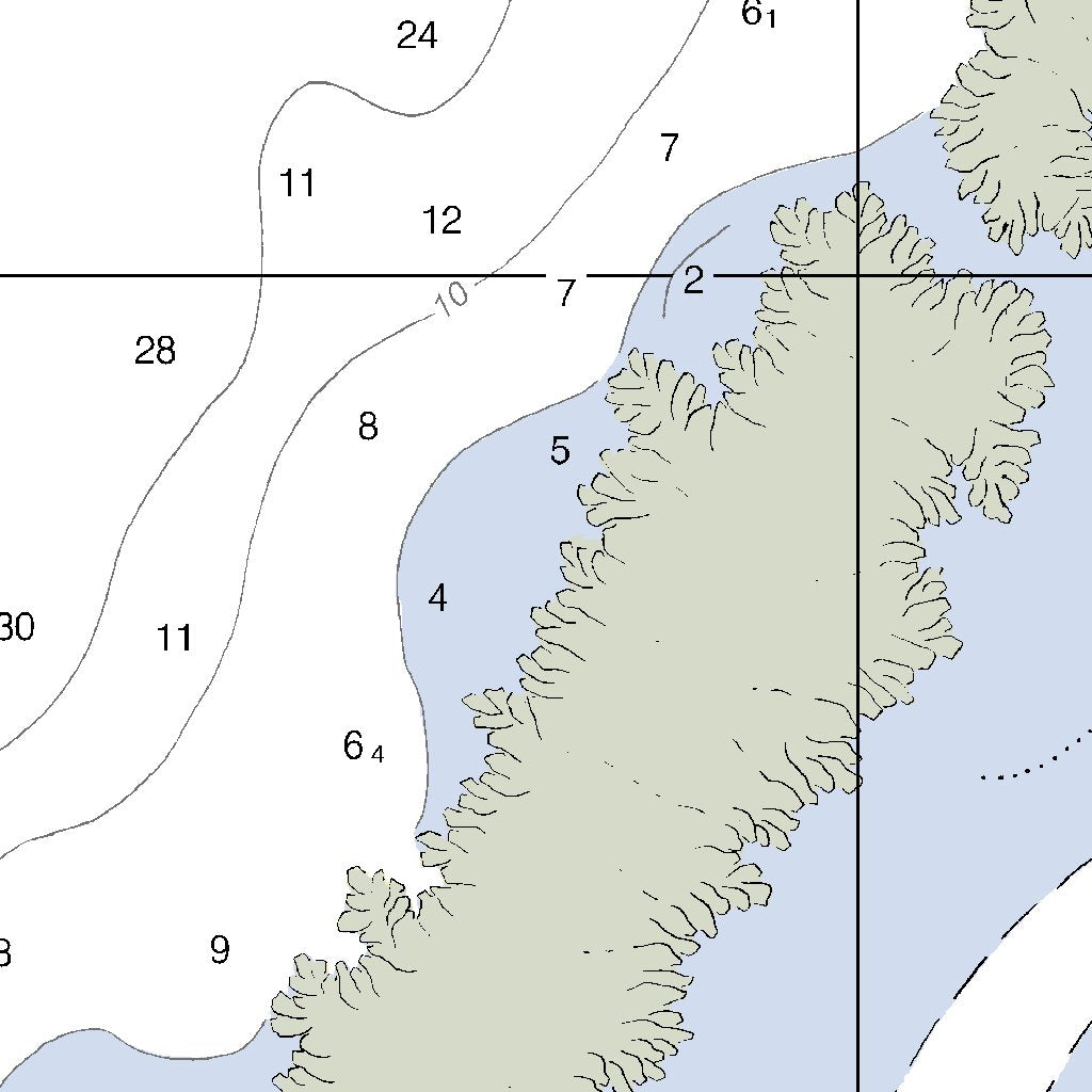 Johnston Island Harbor Map by National Oceanographic & Atmospheric ...