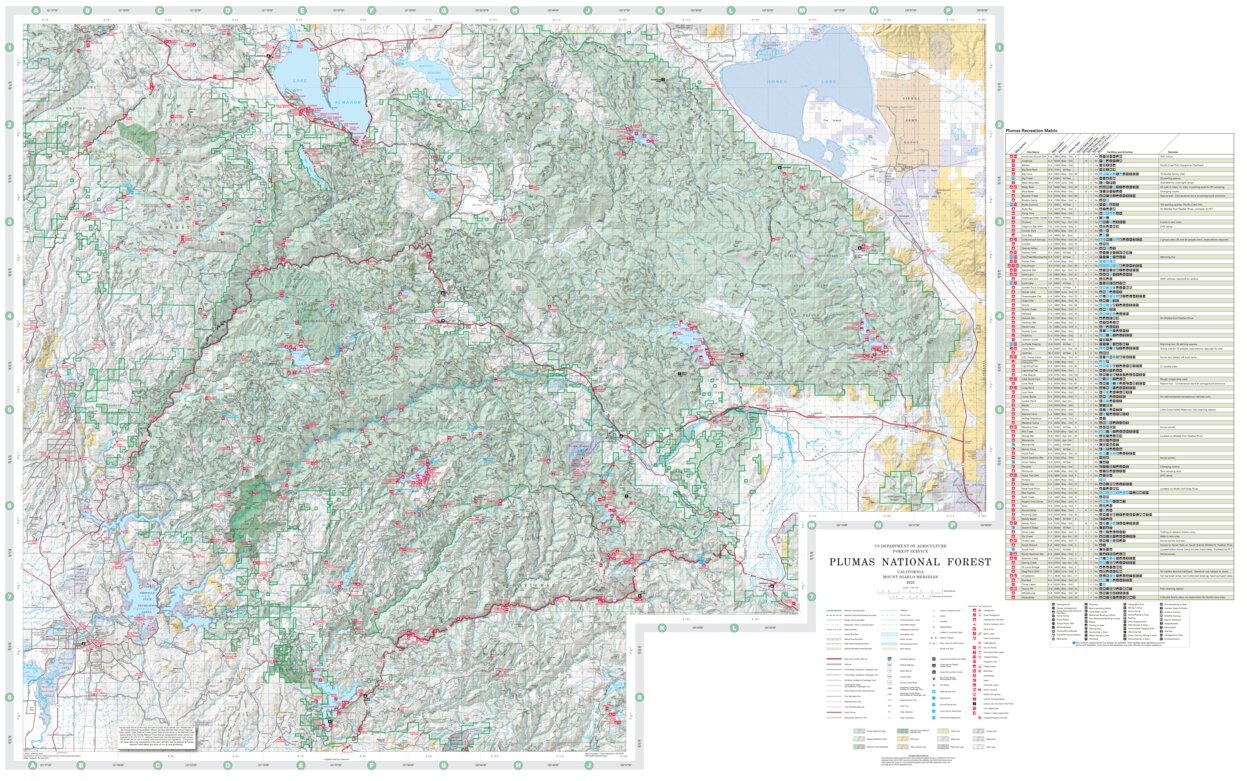 Plumas National Forest Visitor Map by US Forest Service R5 | Avenza Maps