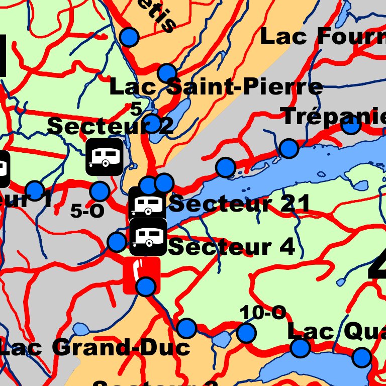 Carte générale Pourvoirie de la Seigneurie du lac Métis Map by SB ...