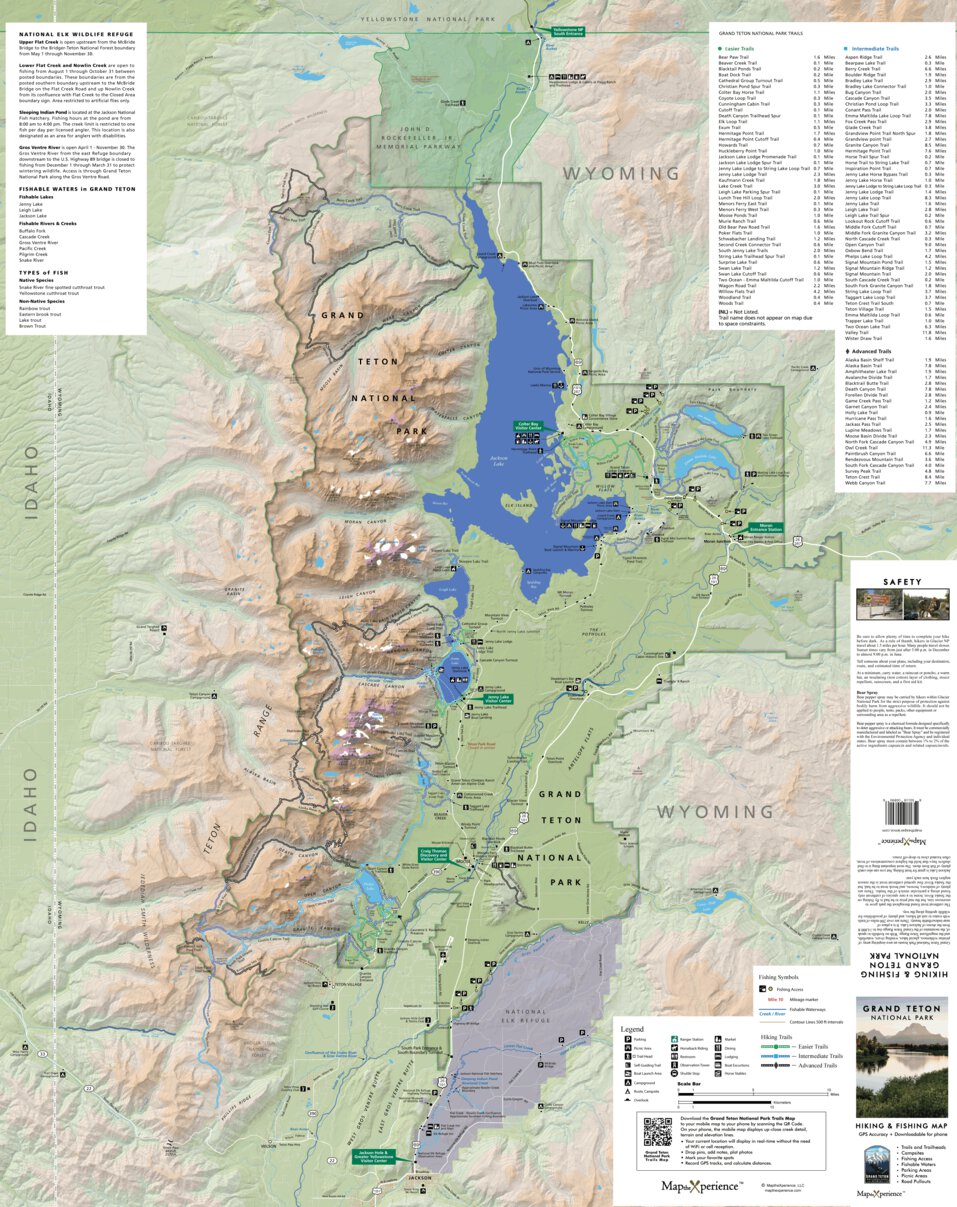 Grand Teton National Park Map by Map the Xperience | Avenza Maps