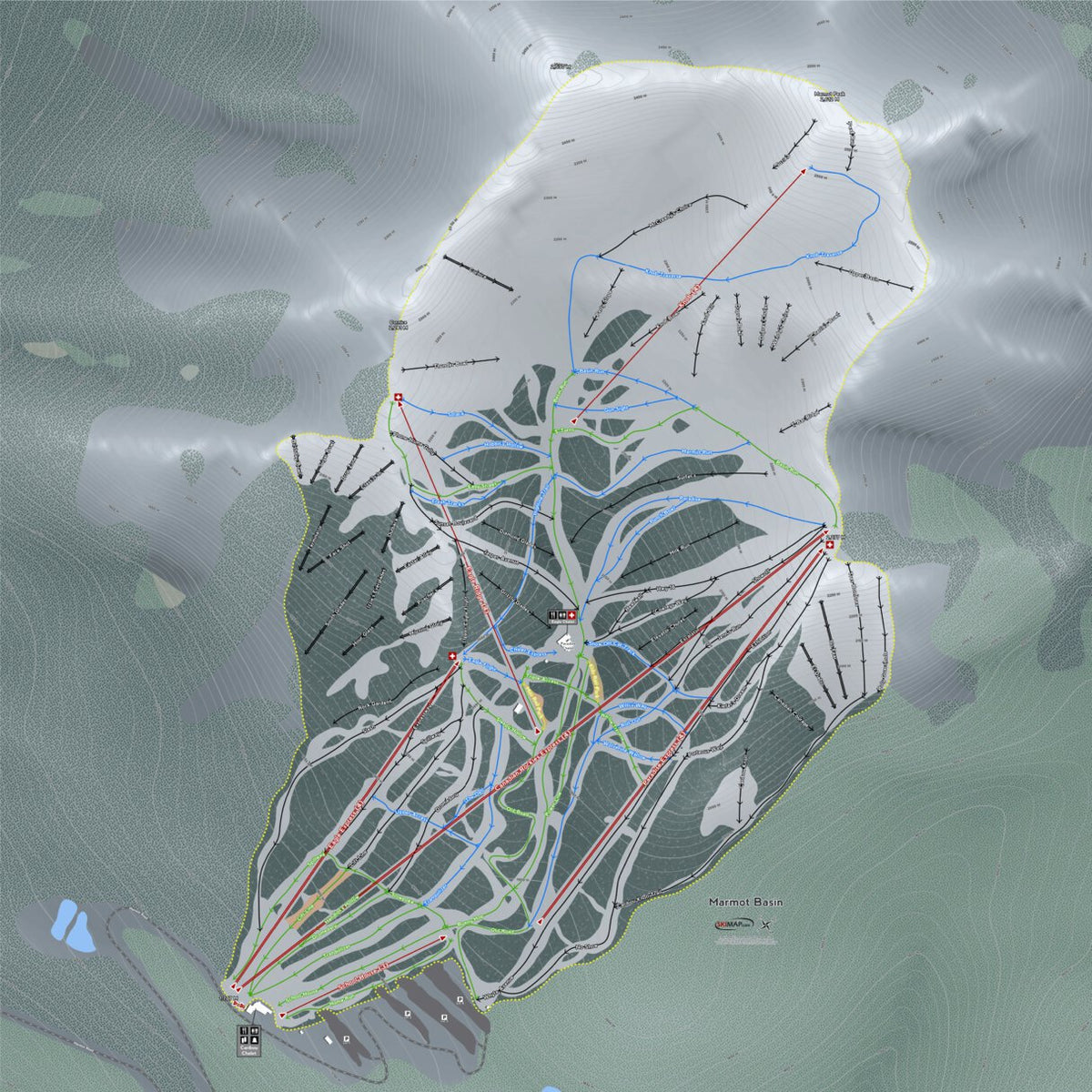 Marmot Basin Resort Map by Mapsynergy | Avenza Maps