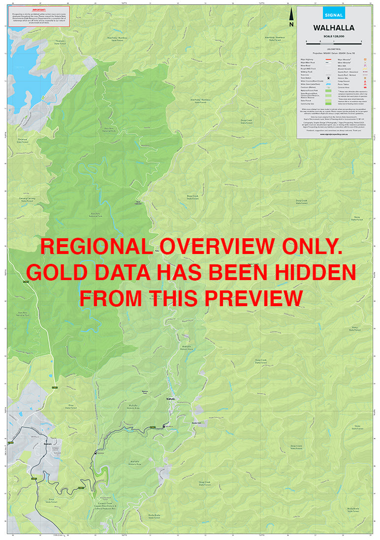 Walhalla - Gold Prospecting Map by Signal Prospecting | Avenza Maps