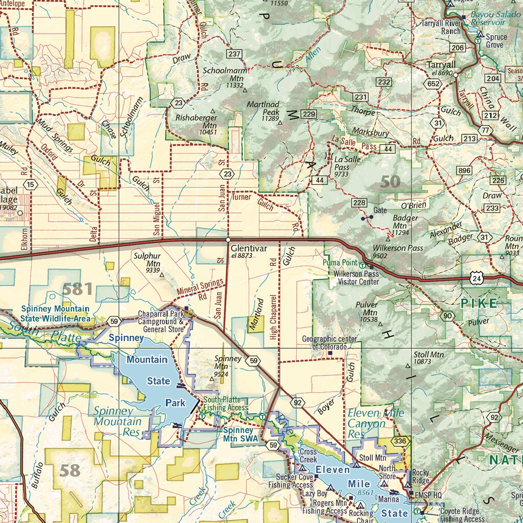 Colorado Atlas Landscape Maps Map by East View Map Link | Avenza Maps