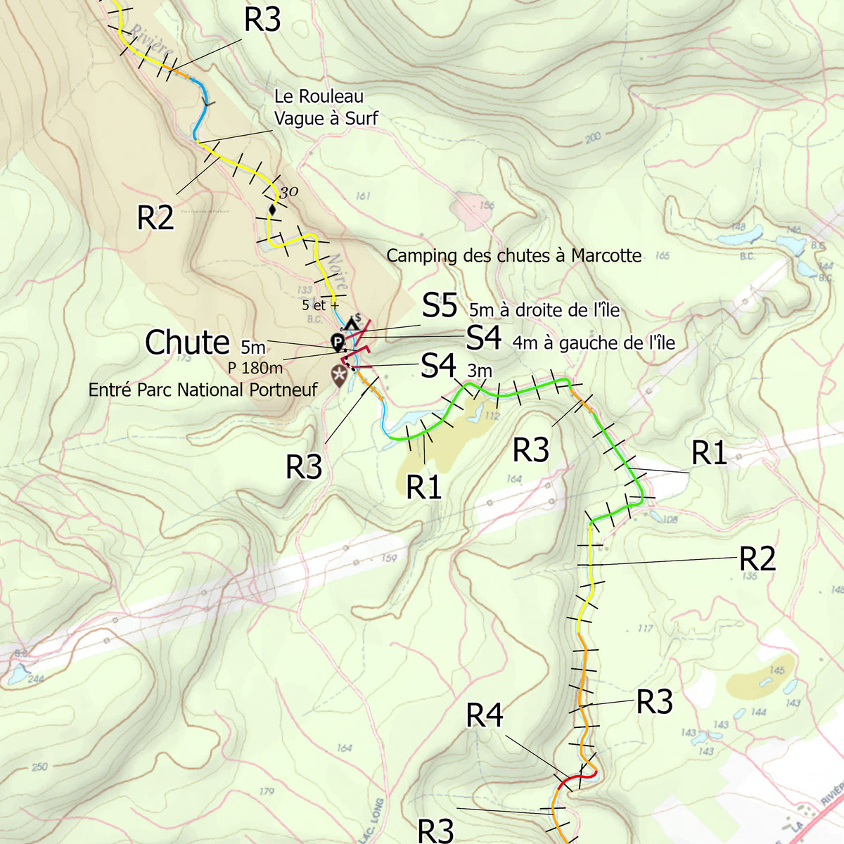Rivière Noire (Portneuf) Map by Canot Kayak Quebec | Avenza Maps