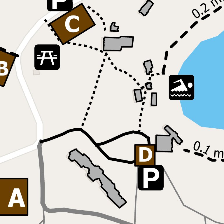 Long Lake Conservation Center Hiking & XC-Ski Trail Map by Aitkin ...