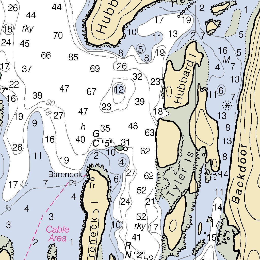 Boothbay Harbor To Bath - Kennebec River Map by National Oceanographic ...