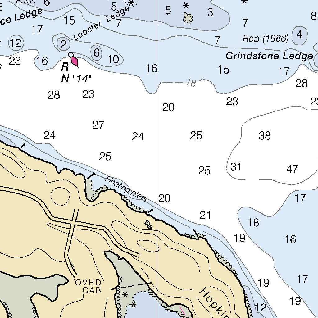 Fox Islands Thorofare Me Map by National Oceanographic & Atmospheric ...