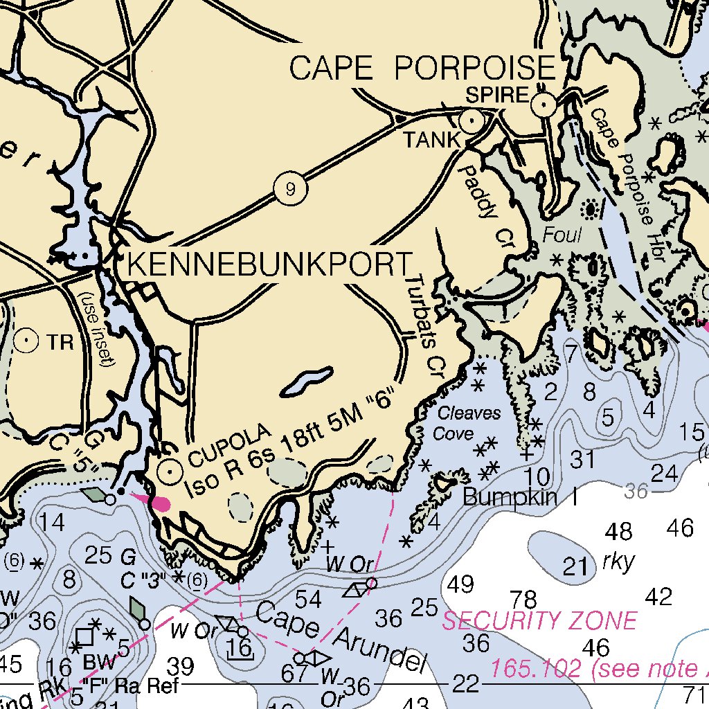 Cape Elizabeth To Portsmouth Map by National Oceanographic ...