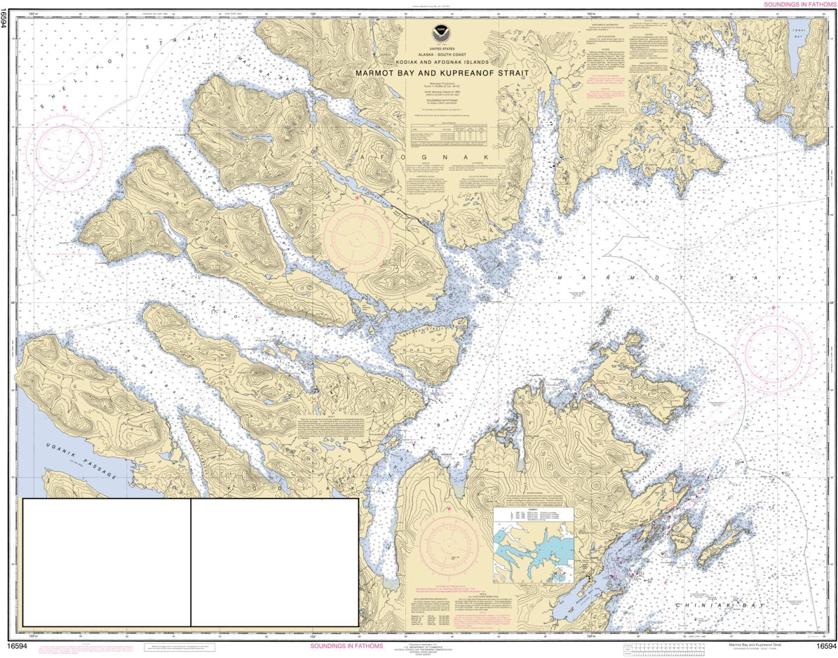 Marmot Bay And Kupreanof Strait Map by National Oceanographic ...