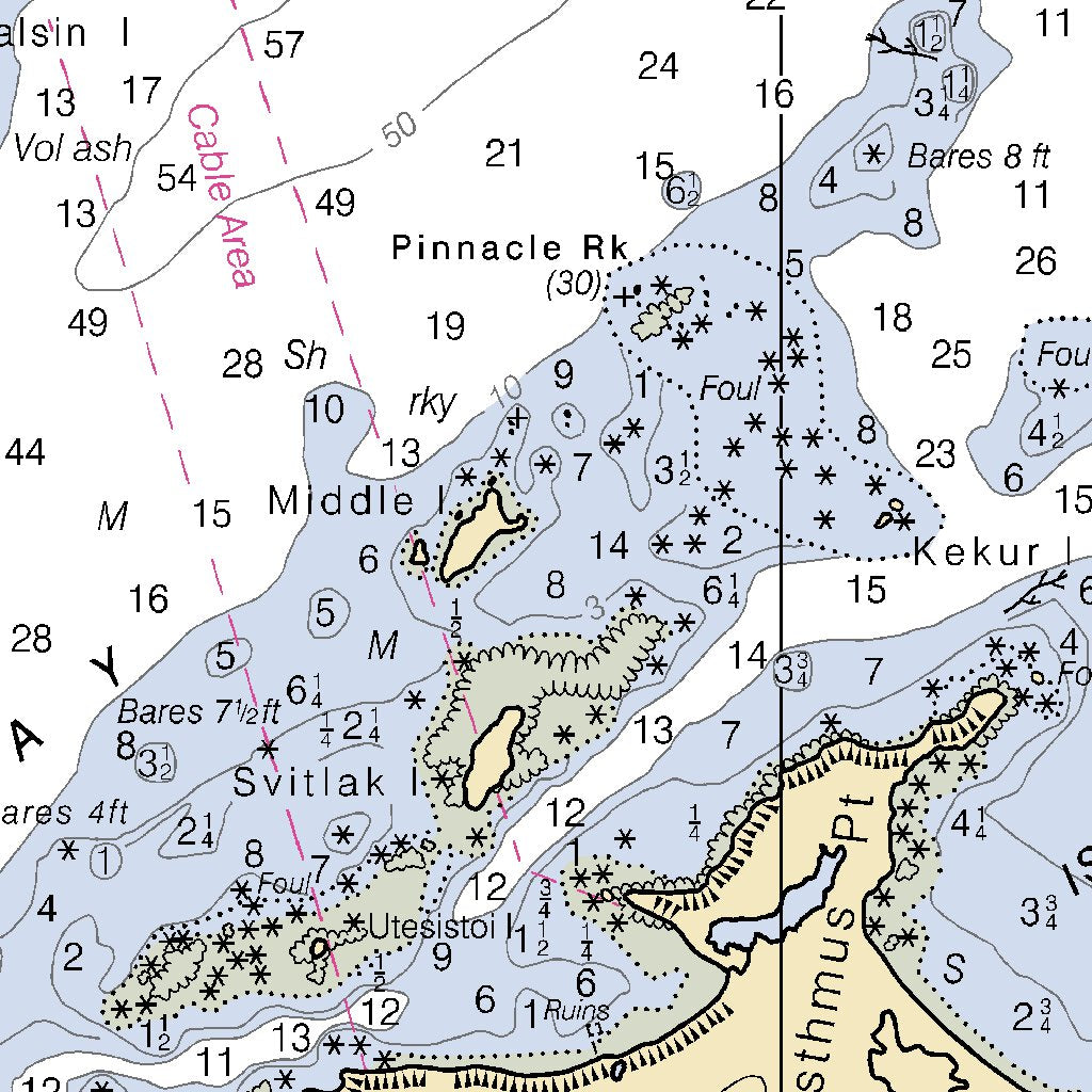 Chiniak Bay To Dangerous Cape Map by National Oceanographic ...