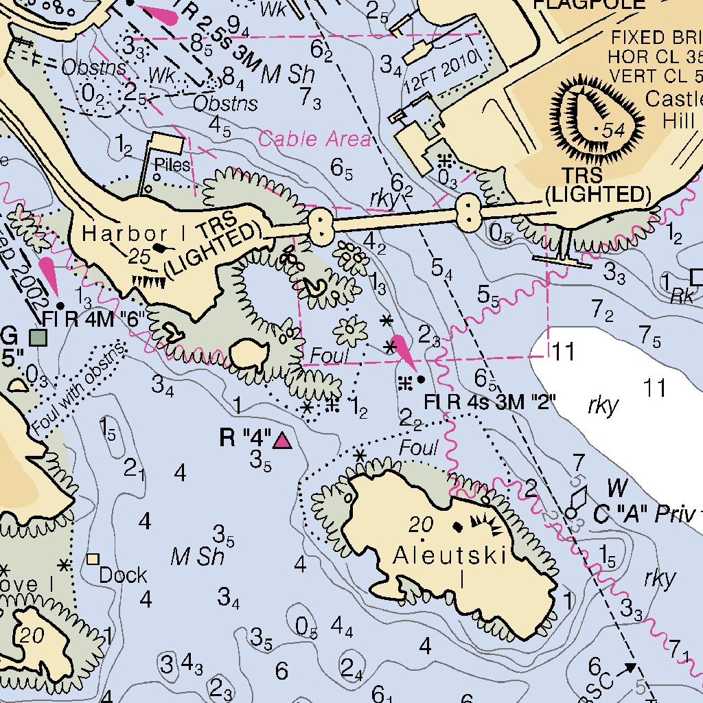 Sitka Harbor And Approaches Map by National Oceanographic & Atmospheric ...