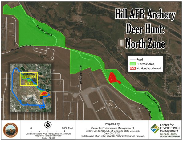 Hill AFB Archery Deer Hunt Boundary North Zone Map by iSportsman ...