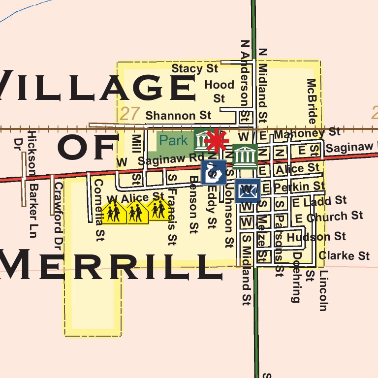 Jonesfield Township and Village of Merrill, Saginaw County, Michigan ...