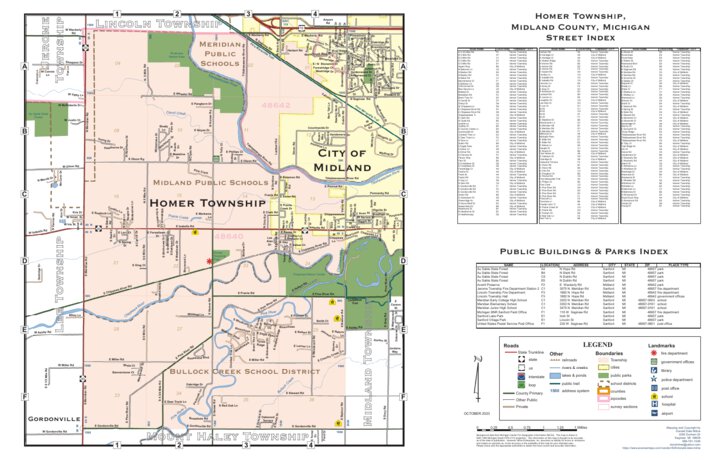 Homer Township, Midland County, Michigan Map by Donald Dale Milne ...