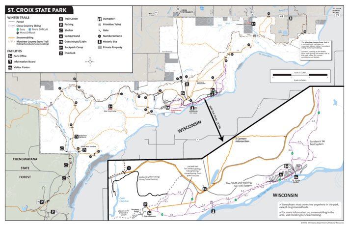 St. Croix State Park - Winter, MNDNR Map by Minnesota Department of ...