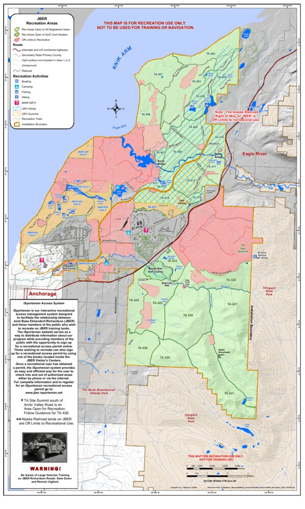 JBER Recreation Map by iSportsman | Avenza Maps