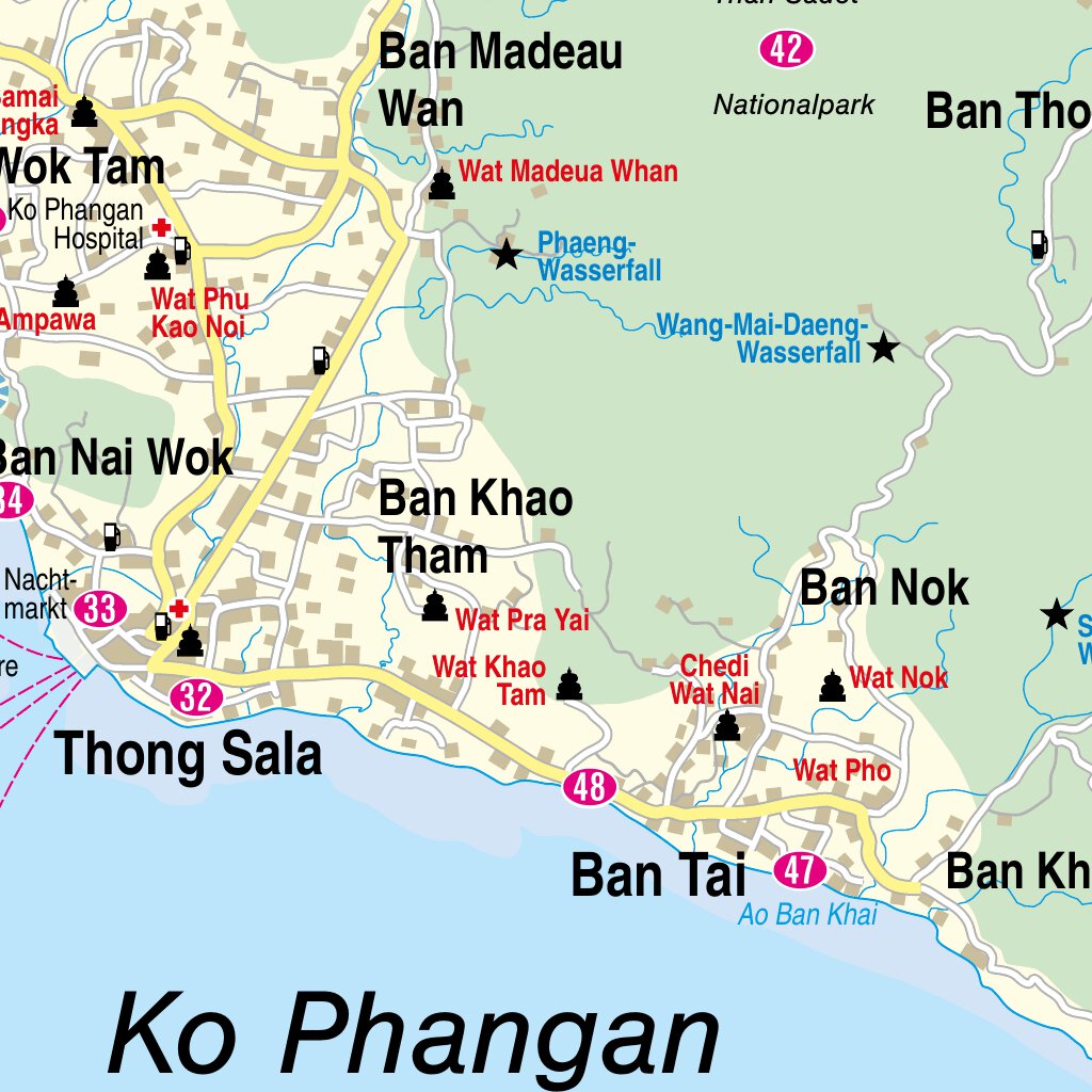 Islandmap Ko Samui, Ko Phangan, Ko Tao 2024 Map by Reise Know-How ...