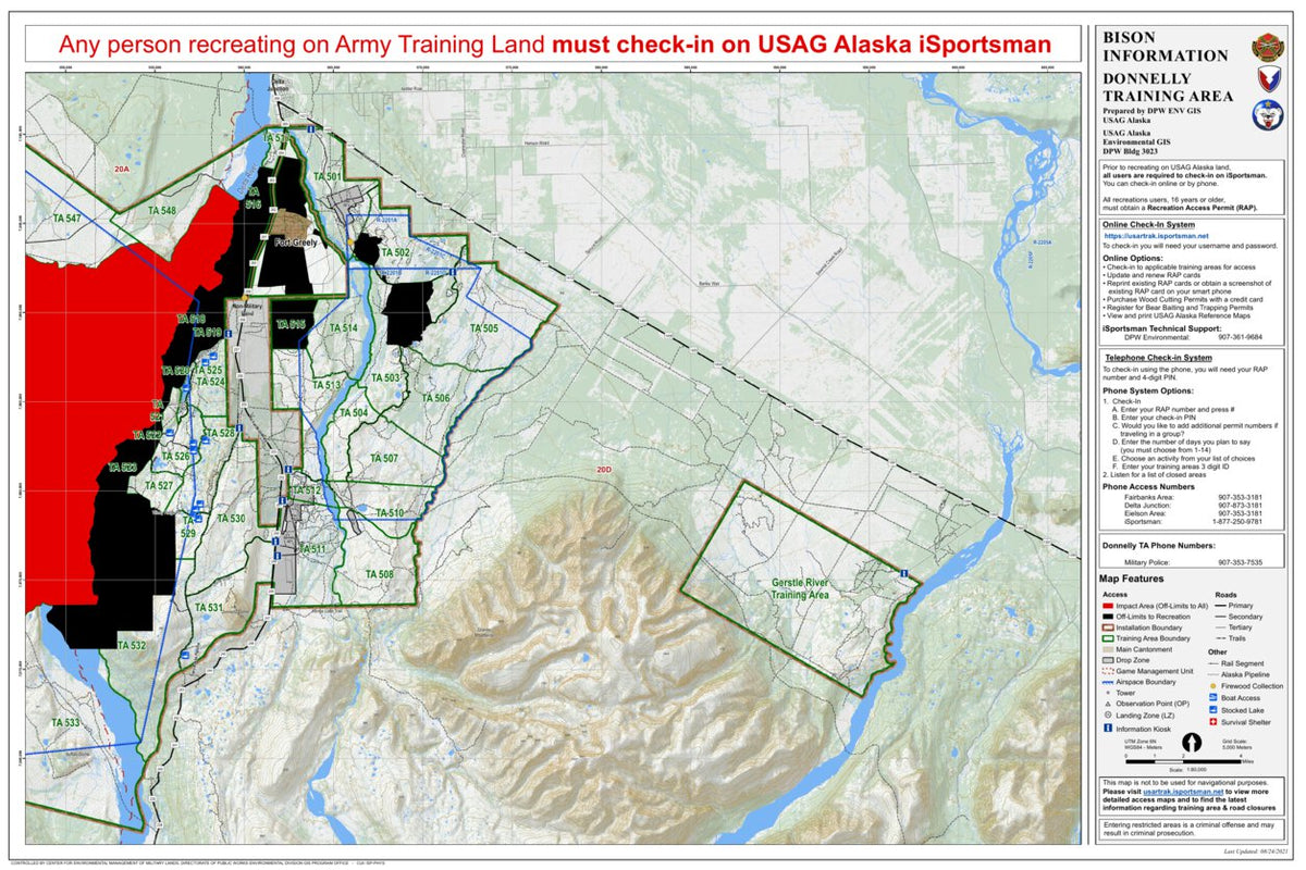 Wainwright Bison Information Map by iSportsman | Avenza Maps