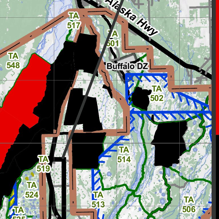 Fort Wainwright Fish Stocking Donnelly Training Area Map by iSportsman ...