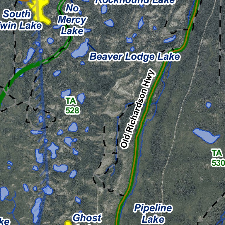 Fort Wainwright Fish Stocking Donnelly Training Area Map by iSportsman ...