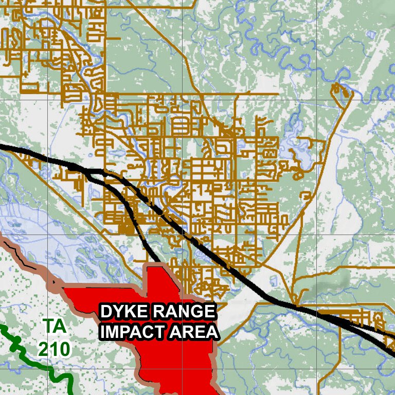 Fort Wainwright Fish Stocking Tanana Flats Training Area Map by ...