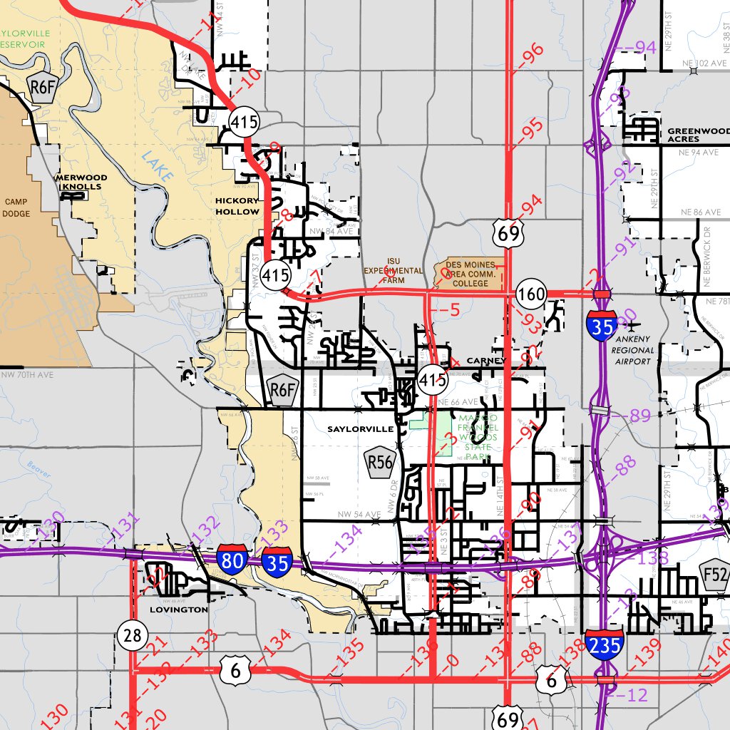 Iowa Department of Transportation District 1 Map by Iowa Department of ...