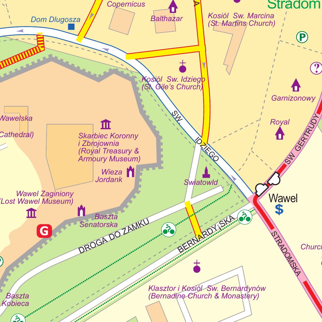 Krakow (Old Town) 1:4,000 - ITMB Map by ITMB Publishing Ltd. | Avenza Maps