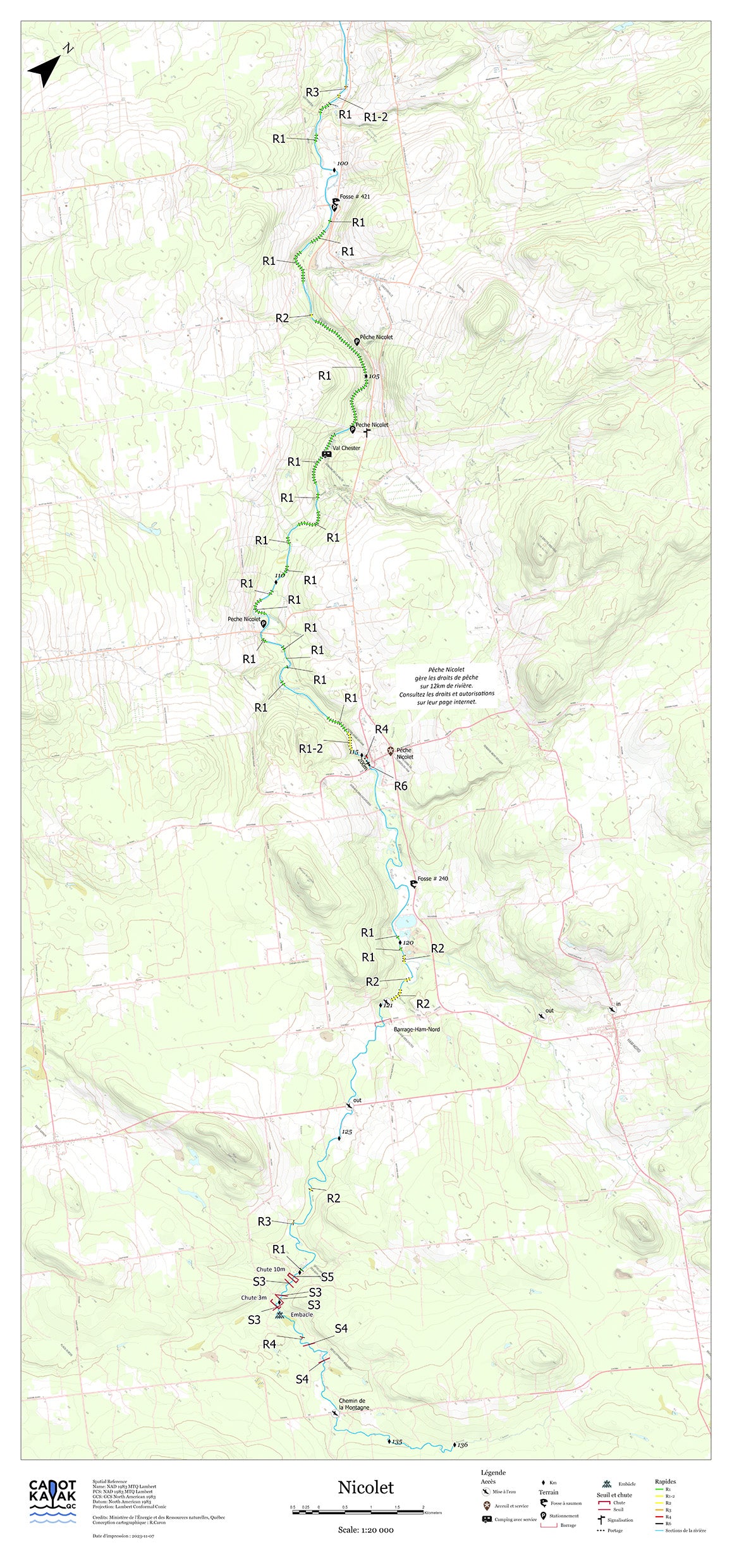 Rivière Nicolet Map by Canot Kayak Quebec | Avenza Maps