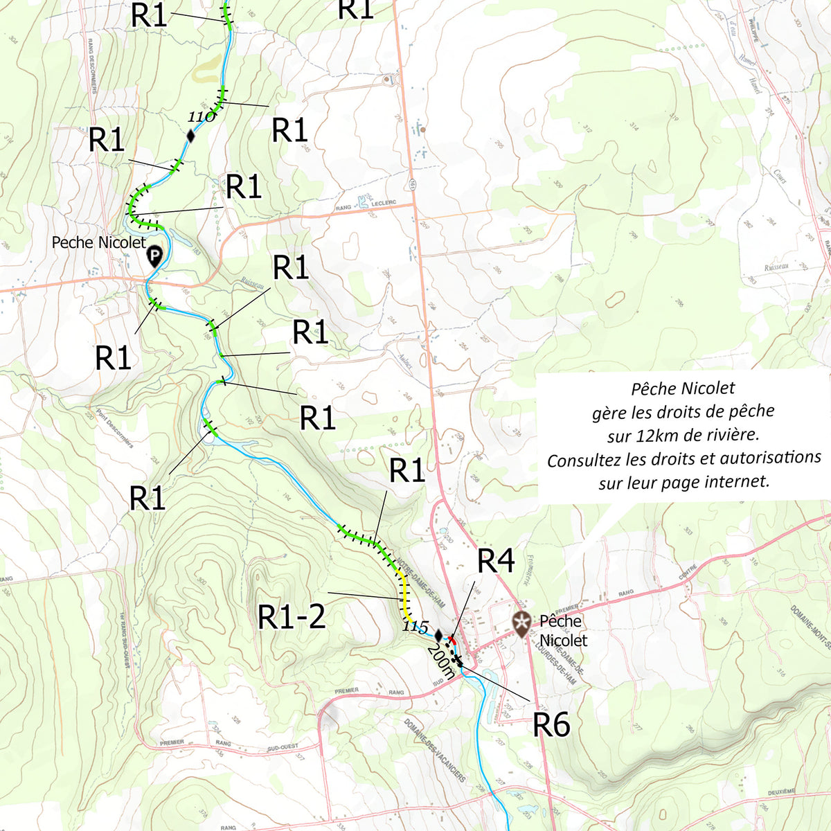 Rivière Nicolet Map by Canot Kayak Quebec | Avenza Maps