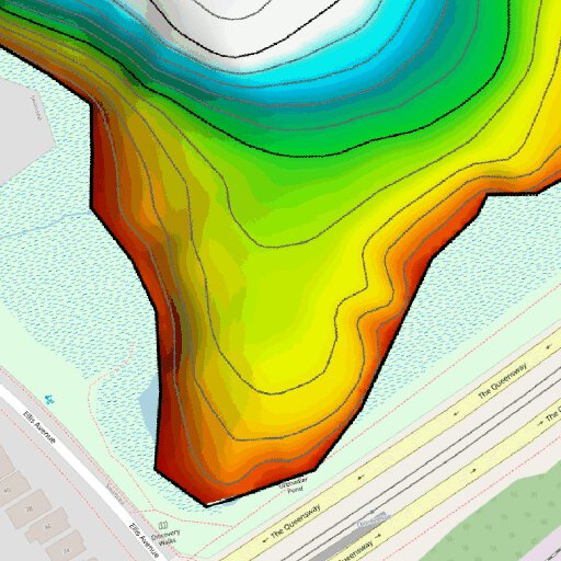 Fishing Depth Map - Grenadier Pond, High Park, Toronto by SabMap Inc ...