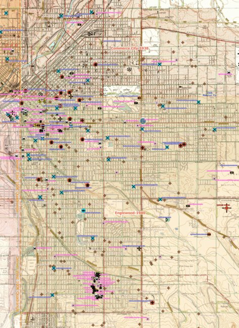 Historical Downtown Denver - 1938 to 1948 Topo Maps & Points of ...