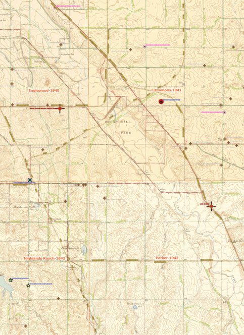 Historical Southeast Metro Denver - 1940 to 1942 Topo Maps & Points of ...