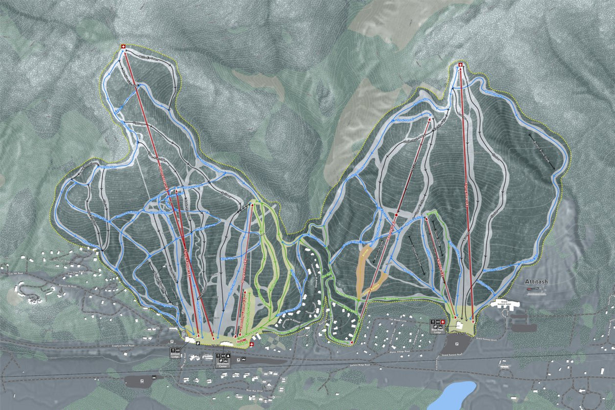 Attitash Mountain Resort Map by Mapsynergy | Avenza Maps