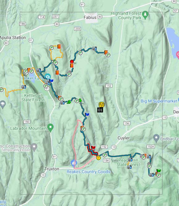 O1 - Morgan Hill State Forest Map by Finger Lakes Trail Conference ...