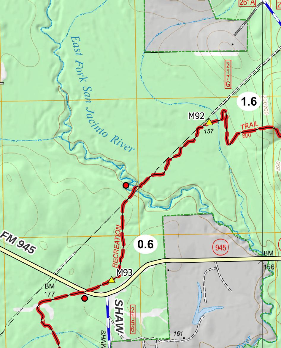 LSHT Map 11 Winters Bayou by Lone Star Hiking Trail Club | Avenza Maps