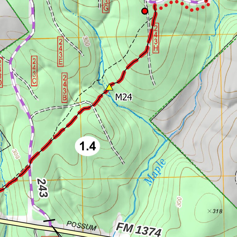 LSHT Map 03 Stubblefield by Lone Star Hiking Trail Club | Avenza Maps