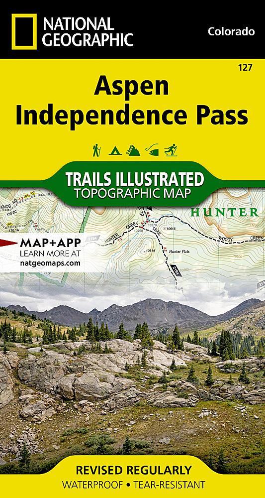 127 :: Aspen, Independence Pass Map by National Geographic | Avenza Maps