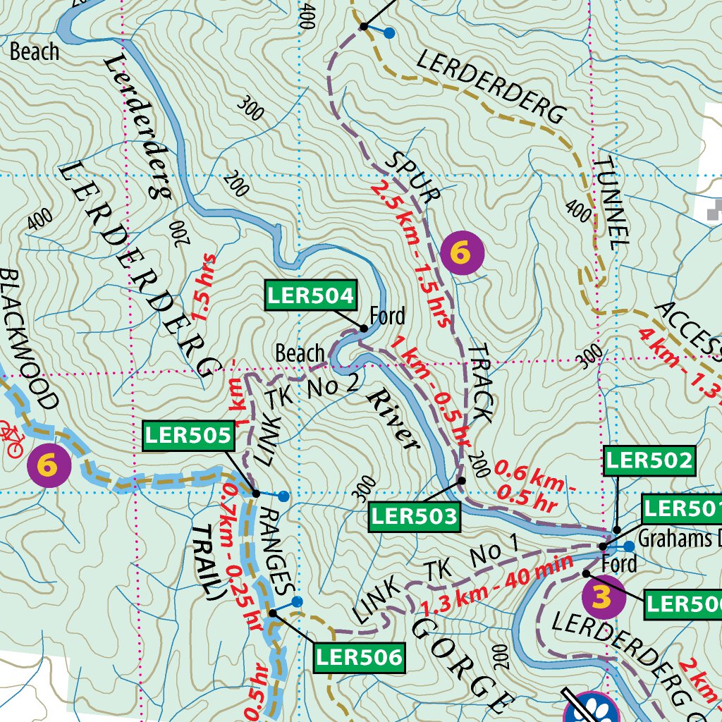 Lerderderg & Werribee Gorges Map Guide 7th Edition by Meridian Maps ...