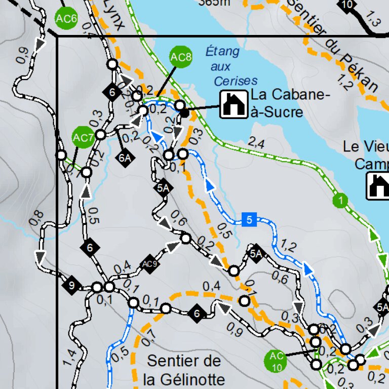Parc national du Mont-Orford - Carte des activités hivernales Map by ...