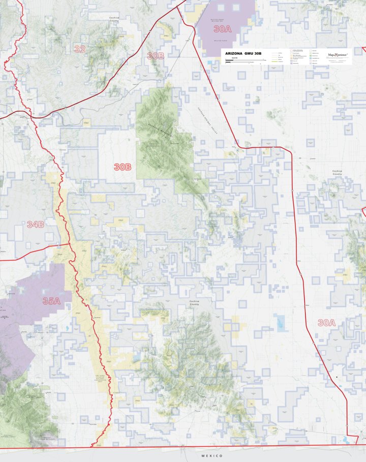 Arizona GMU 30B - Hunt Arizona Map by Map the Xperience | Avenza Maps