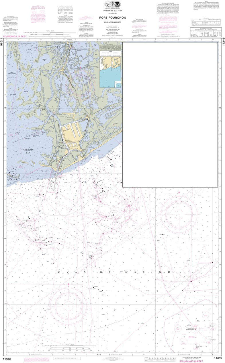 Port Fourchon And Approaches Map by National Oceanographic ...