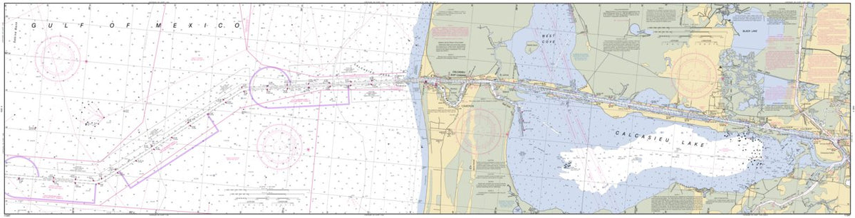 Calcasieu River And Lake Side A Map by National Oceanographic ...