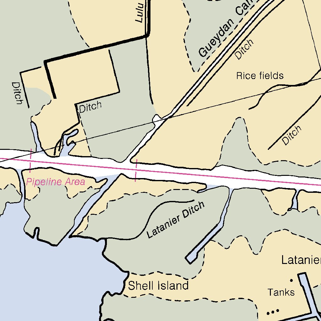 Grand Lake Map by National Oceanographic & Atmospheric Administration ...