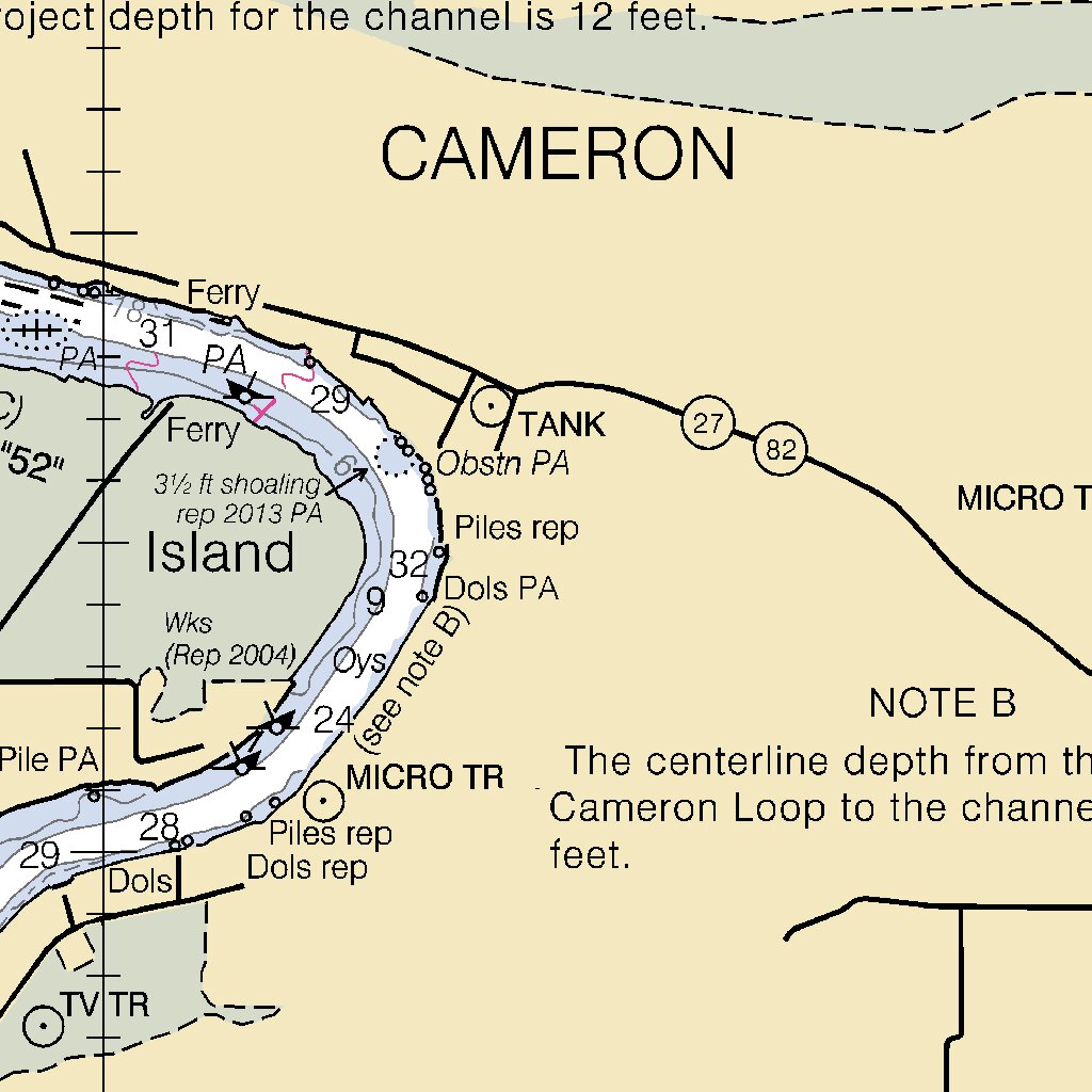 Calcasieu River And Approaches Map by National Oceanographic ...