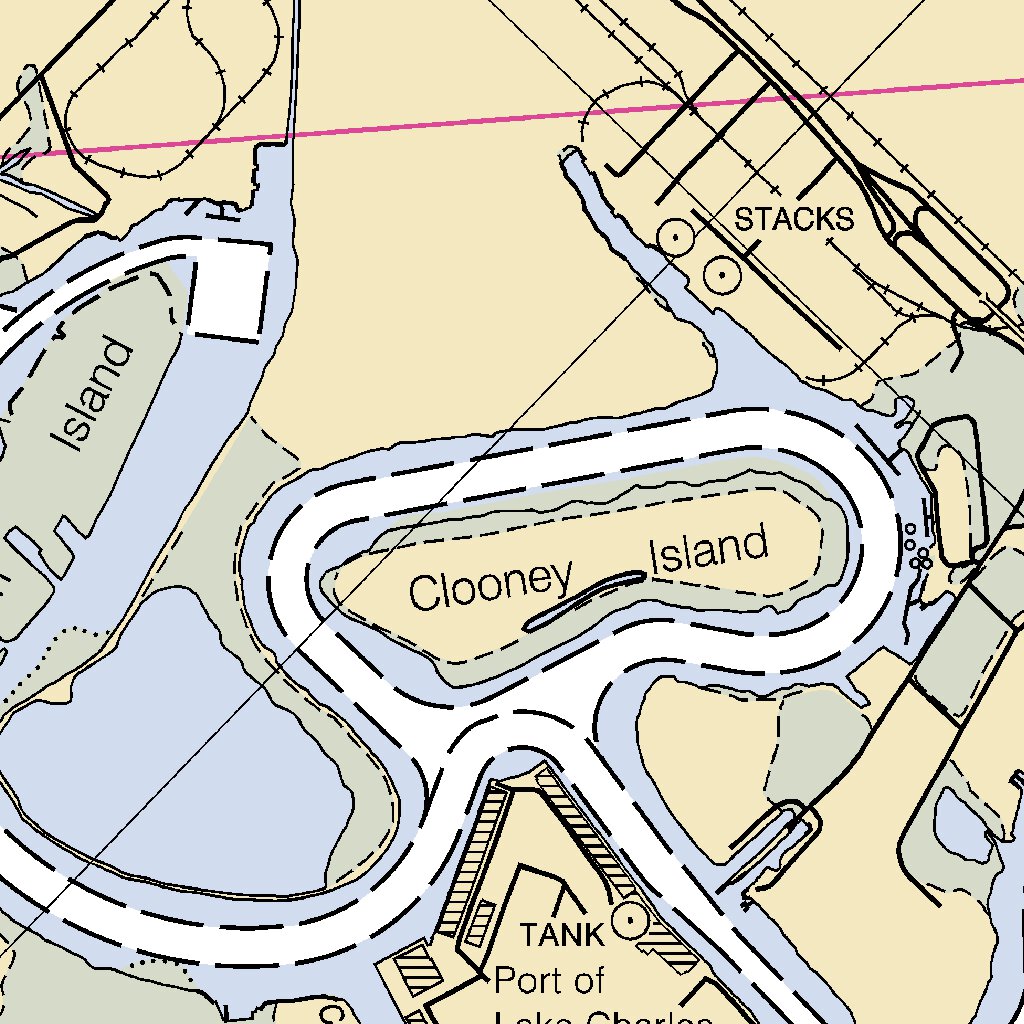 Calcasieu River And Lake Side B Map by National Oceanographic ...
