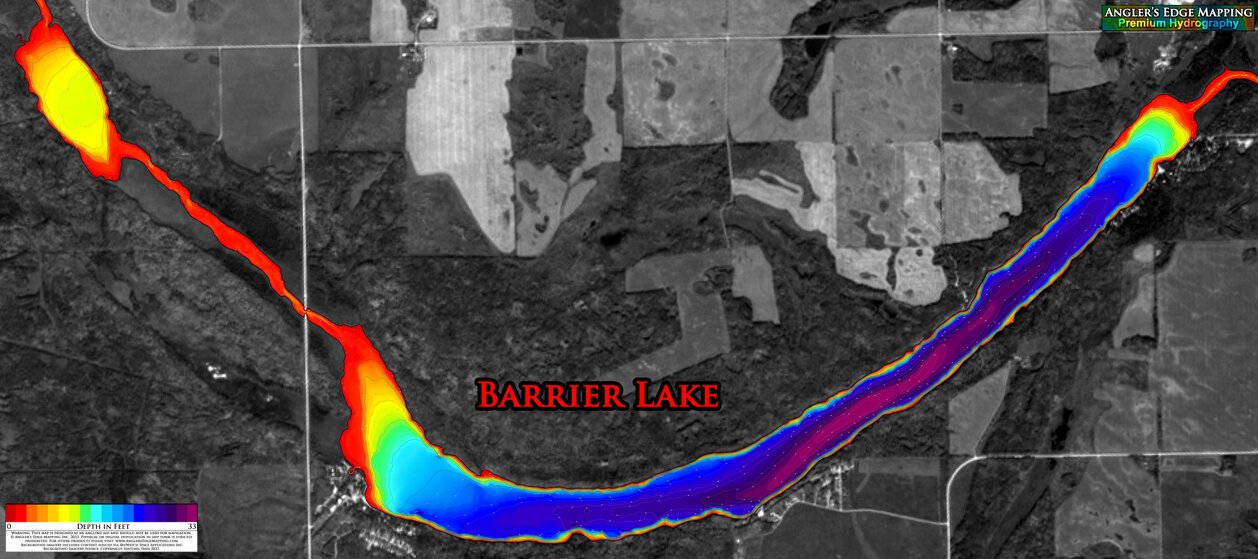AEM Barrier Lake Map by Angler's Edge Mapping | Avenza Maps